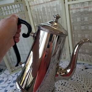 Dazzling Nickel Silver Coffee Server. This Cleanlined Mid-century ...