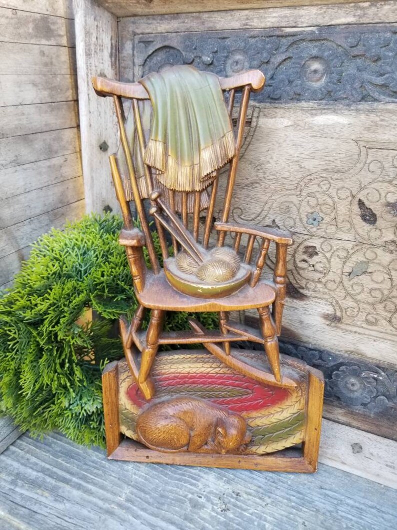 Grandma's Rocking Chair and Her Knitting Project Are - Etsy