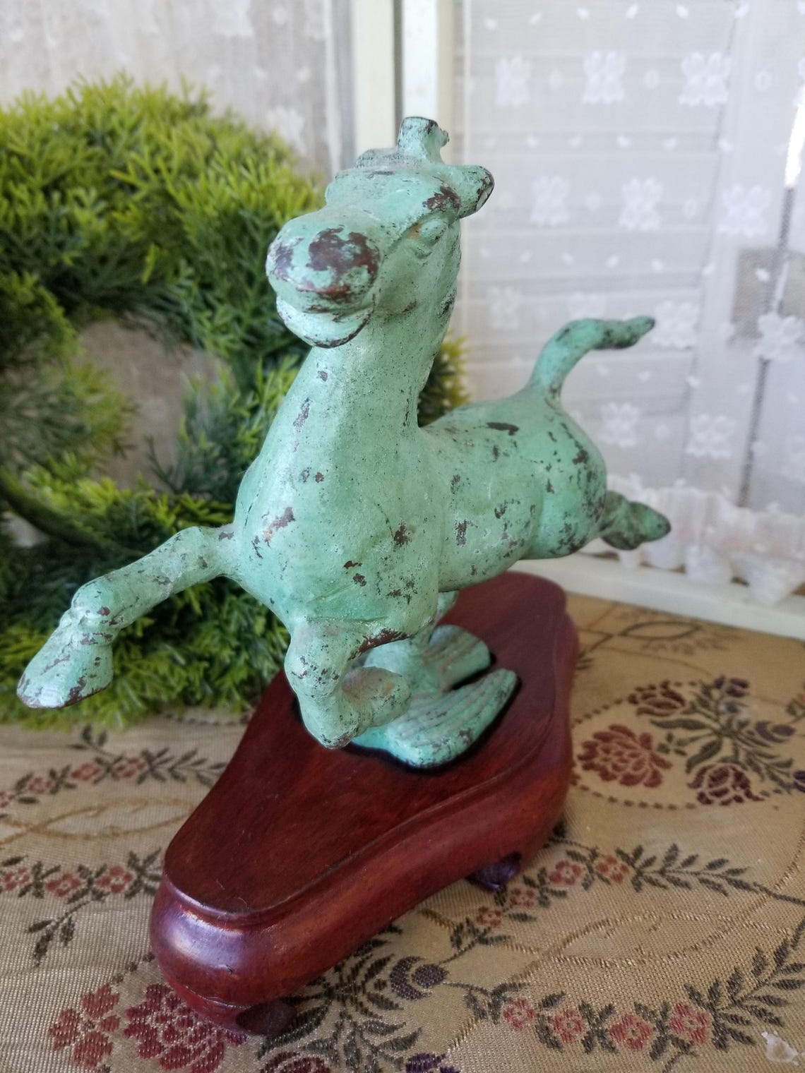 A Chinese Bronze Replica of Han Dynasty the Flying Horse of Gansu. This ...