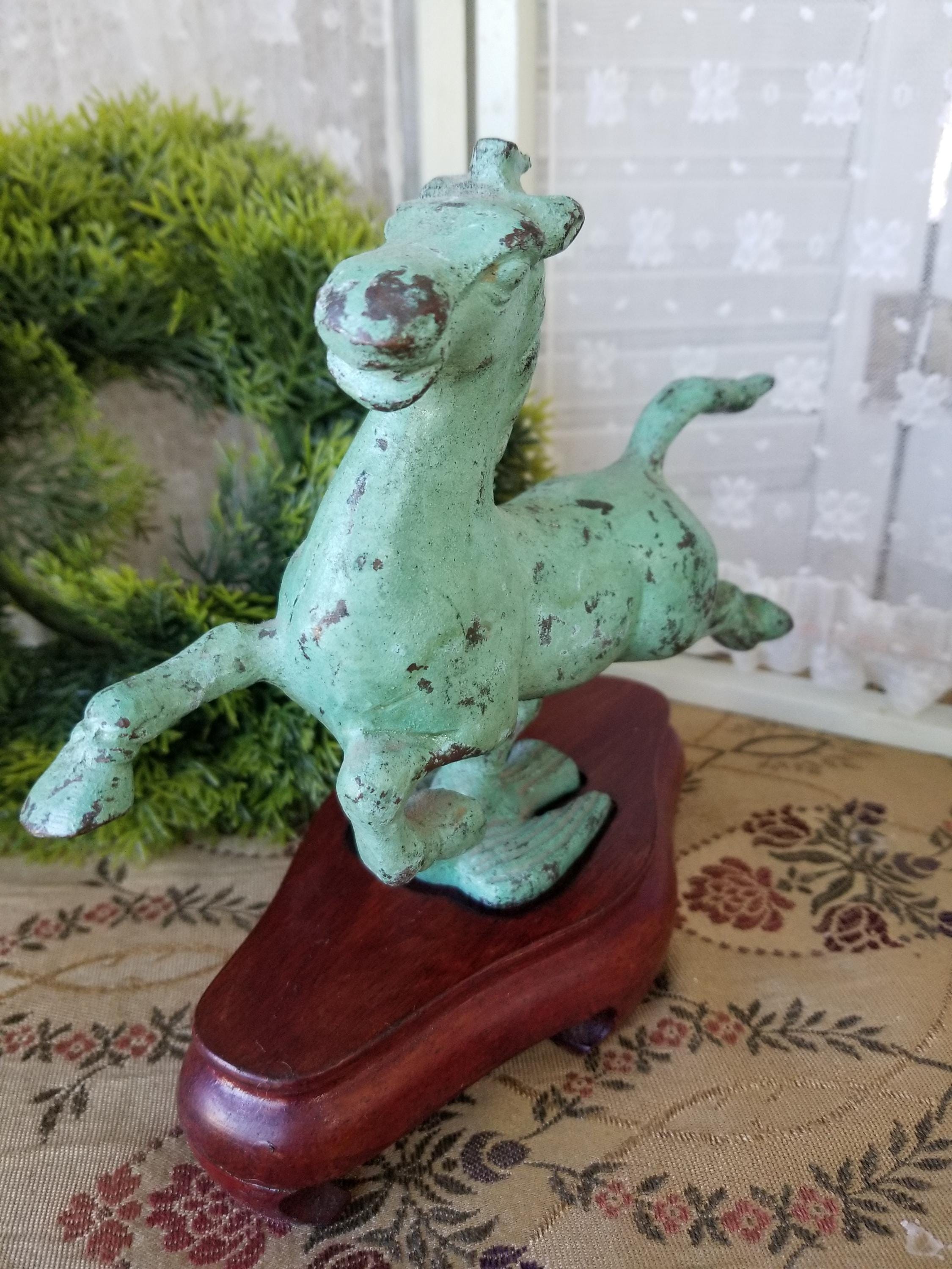 A Chinese Bronze Replica of Han Dynasty the Flying Horse of Gansu. This ...