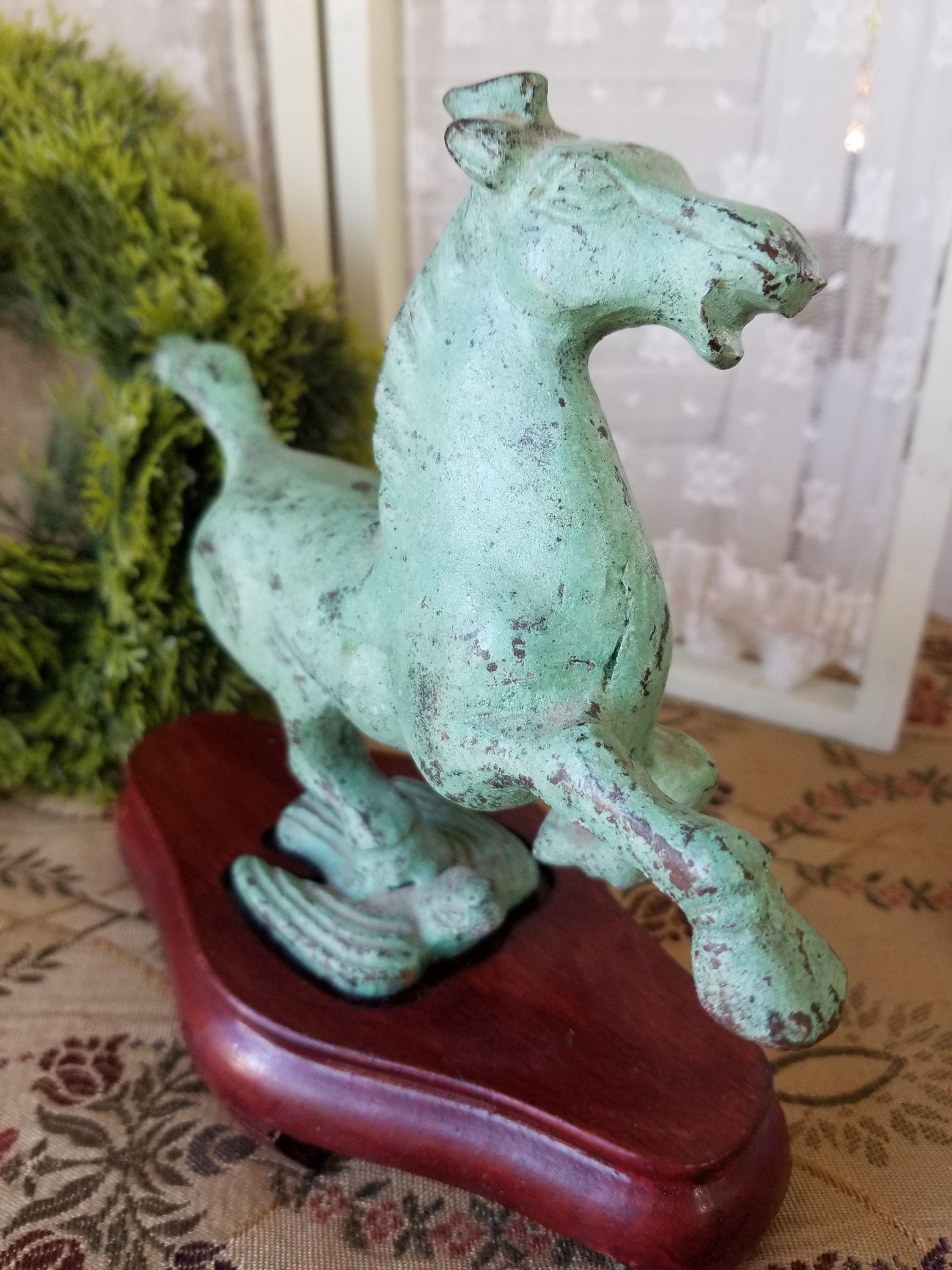A Chinese Bronze Replica of Han Dynasty the Flying Horse of Gansu. This ...
