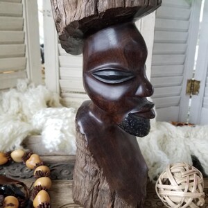 Beautiful Pair of East African Ebony Wood Sculptures. These Two Tribal ...
