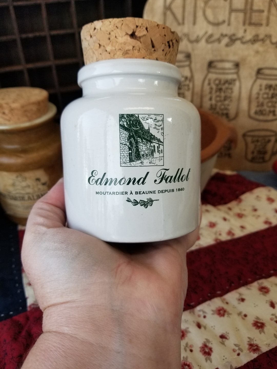 Vintage Edmond Fallot Moutardier French Mustard Crock. Emblazoned ...