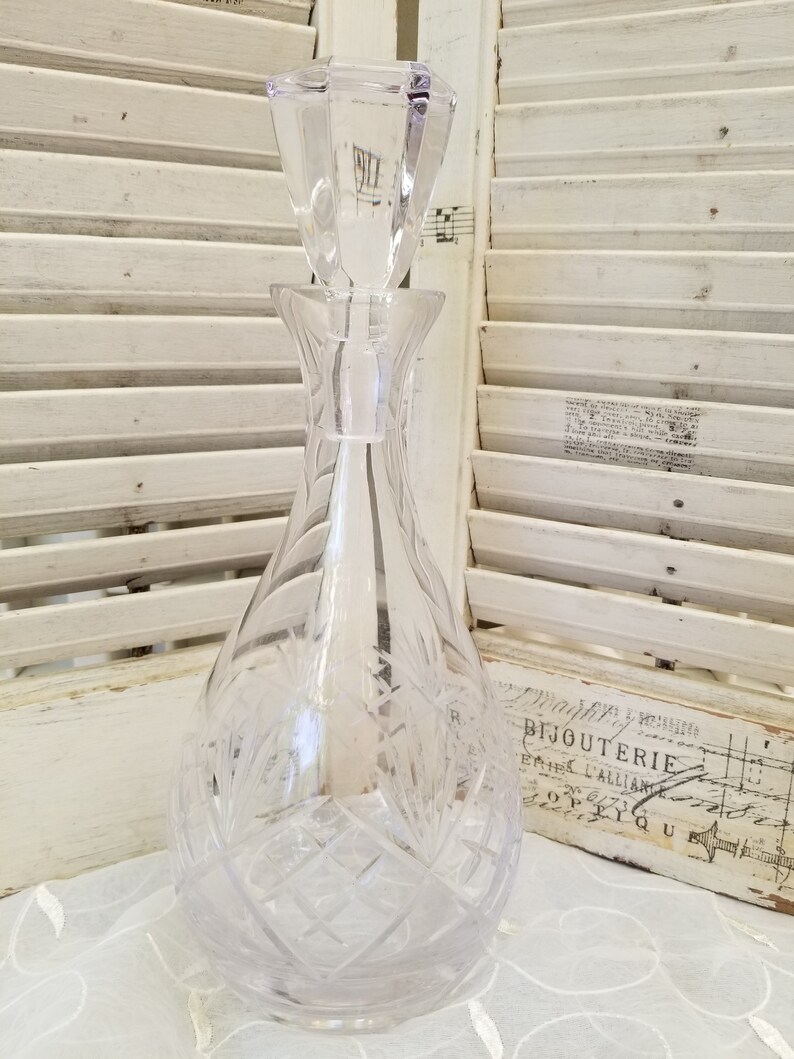 Exquisite French Cut Crystal Decanter. Sparkling Crystal | Etsy