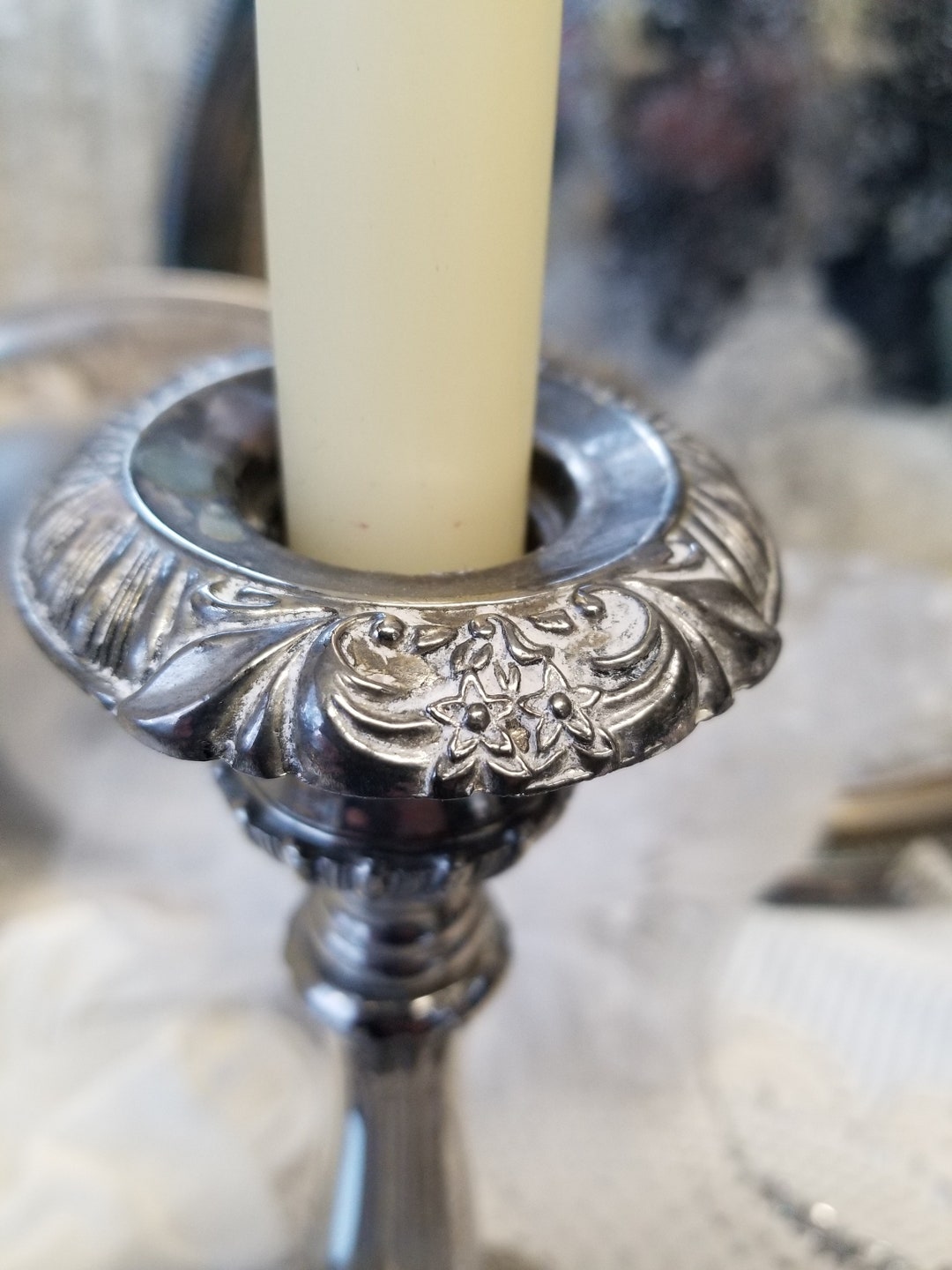 Gorgeous Ornate Godinger Silverplated Candlesticks. These Two Vintage ...
