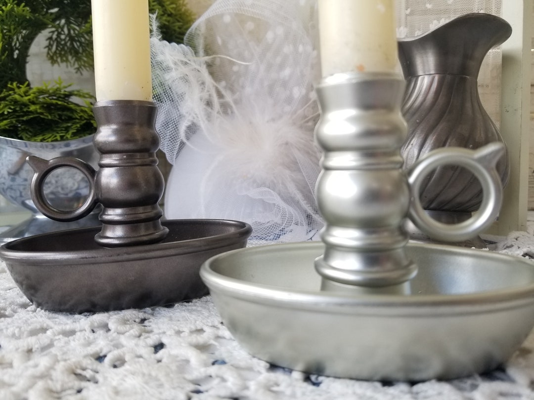 Colonial Farmhouse Style Pewter-look Chamberstick. This Plow&hearth ...