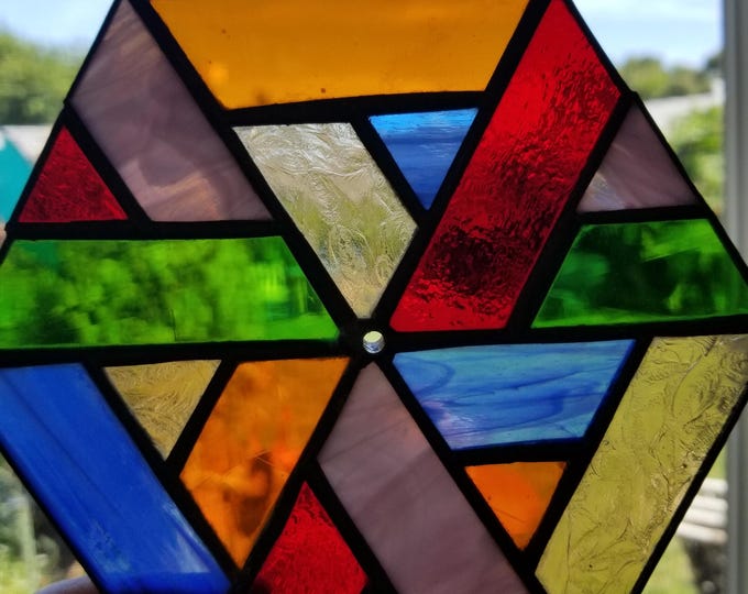 Beautiful Bohemian Stained Glass Kaleidoscope. This Vintage Hand ...