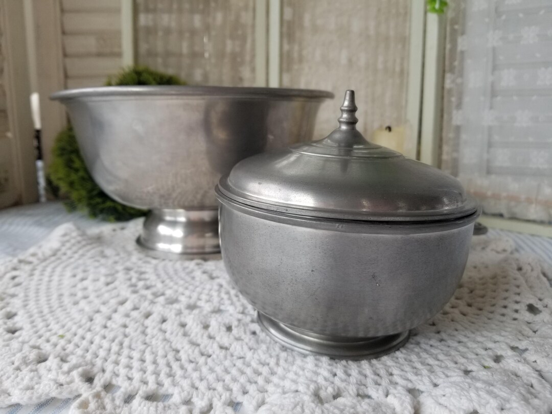 You Choose From 2 Primitive Colonial Inspired Pewter Bowls. These ...