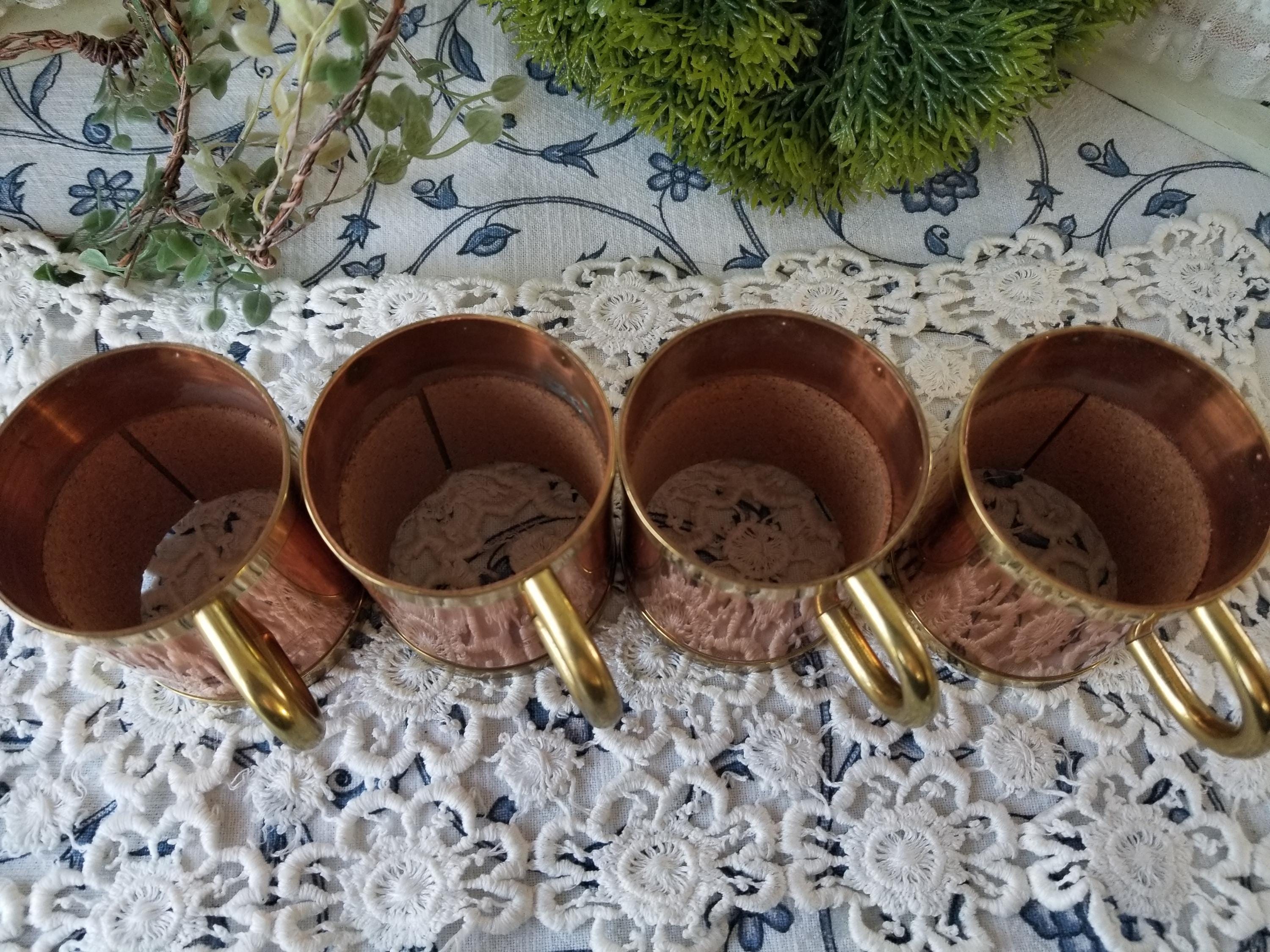 Set of 4 Vintage Beucler Copper Irish Coffee Glass Holders. This Set of ...