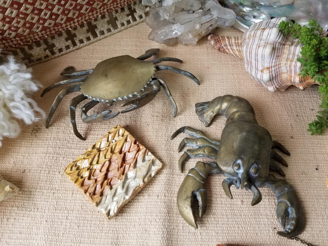 Fabulous Mid-century Solid Brass Crustaceans Perfect for Your Beach ...