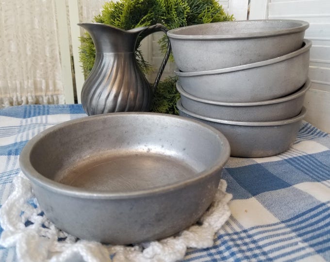 Five Colonial Inspired Pewter Dishes. These Five 1976 Wilton Pewter ...