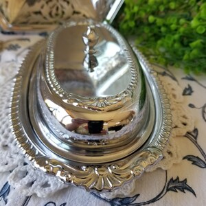 Charming Vintage Silverplate Farmhouse Butter Dish. This Lightweight ...