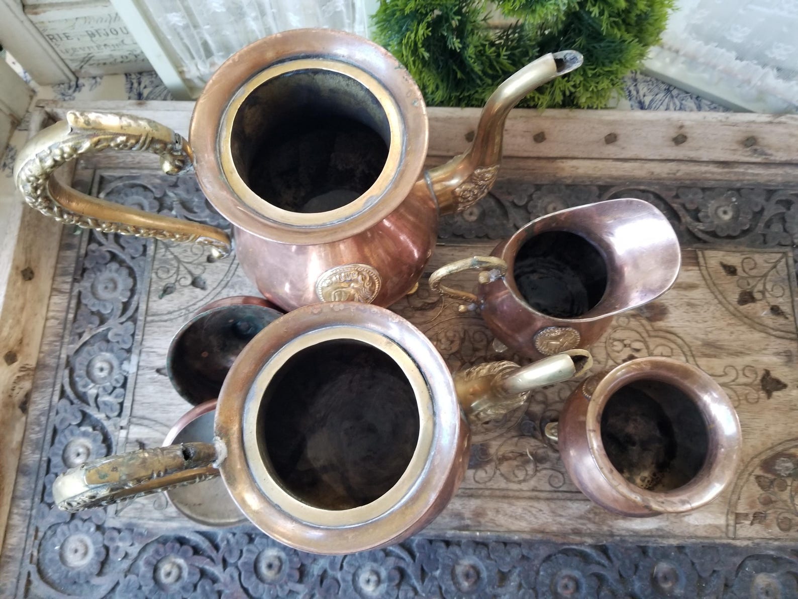 Extraordinary Set of Beautiful Rustic Moroccan Gazelle Copper and Brass ...