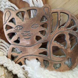 Rustic Vintage Copper Kitty Cat Trivet. This Little Kitty Would Look ...