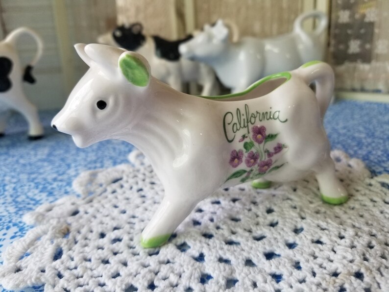 Adorable Selection of Five Vintage Cow Creamers. Each of These Cute ...