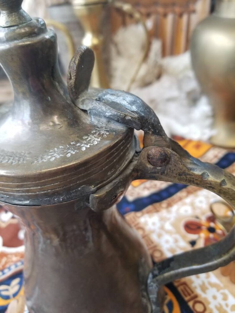 Antique Hand Soldered Middle Eastern Dallah. This Antique Brass and ...