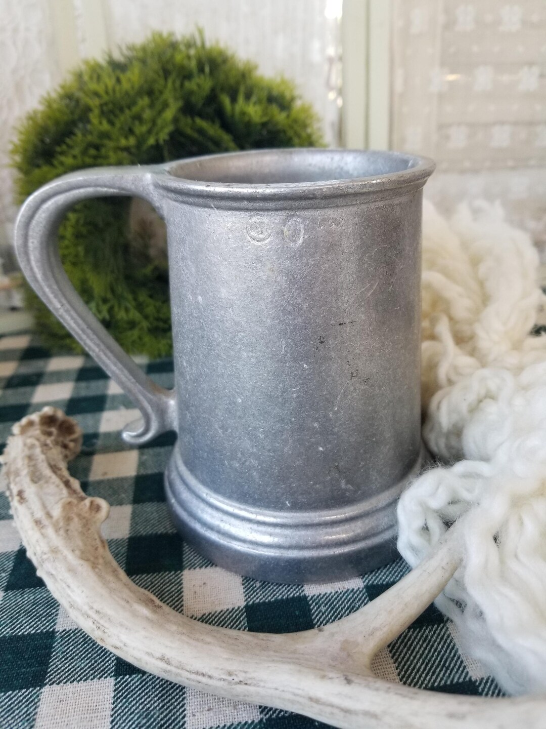 Heavy Colonial Inspired Pewter Stein. This Wilton Columbia Armatel ...