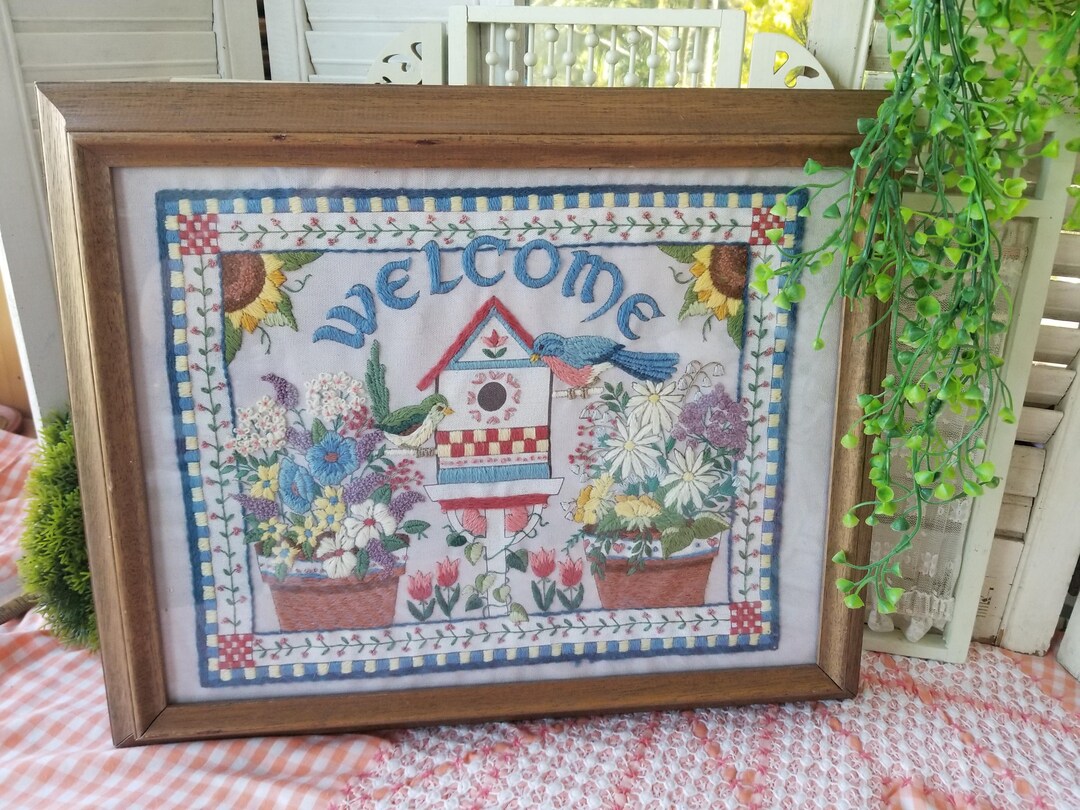 Gorgeous Cottage Core Needlepoint Design. This Sweet Needle Work ...