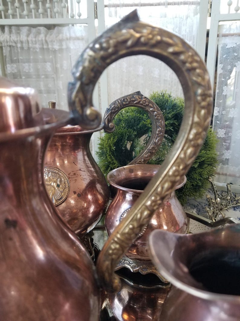 Extraordinary Set of Beautiful Rustic Moroccan Gazelle Copper and Brass ...