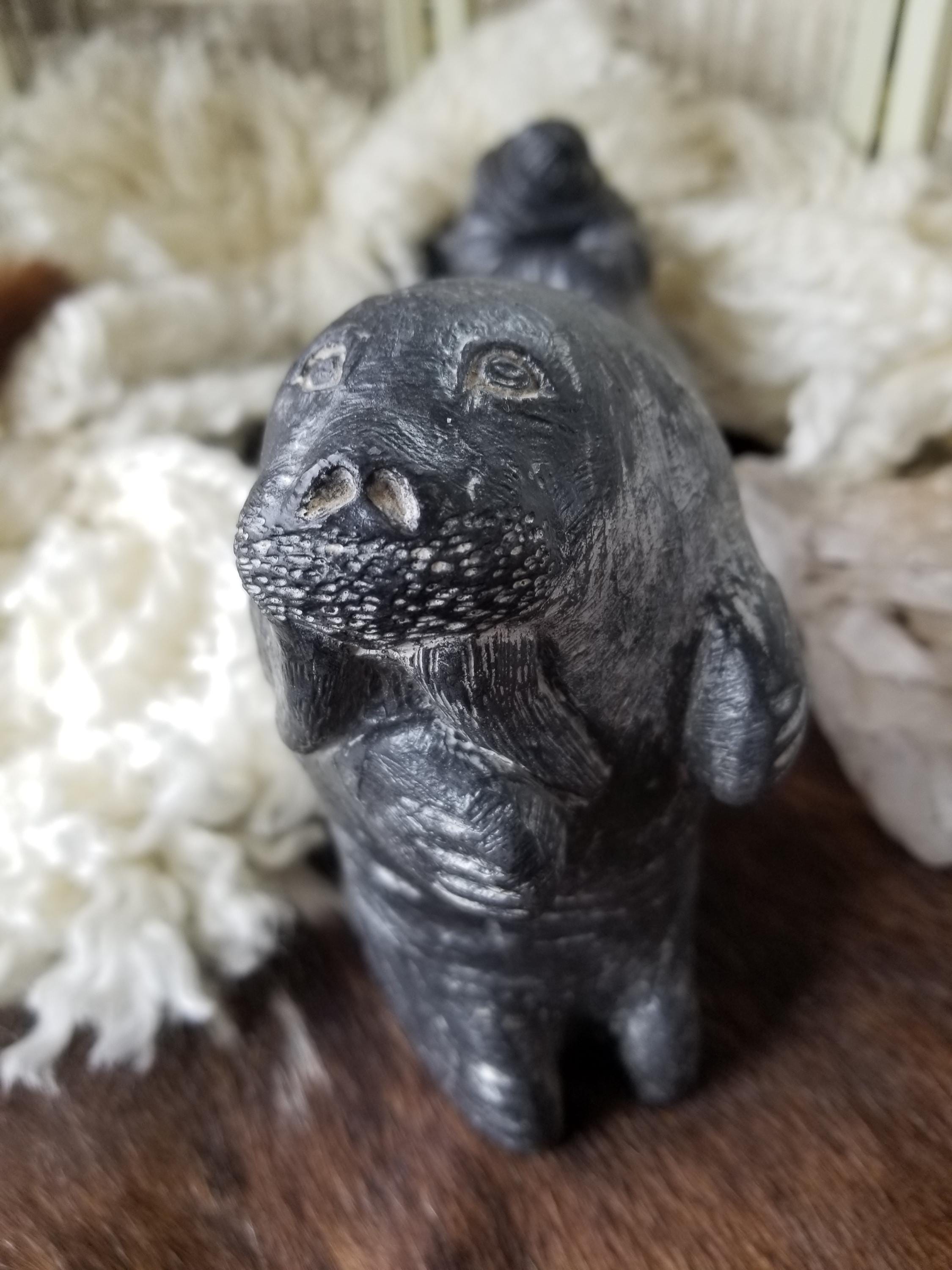 Canadian Wolf Original Inuit Sculpture. You Choose From Three of These ...