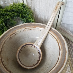 Handthrown Pottery Bowl and Matching Pottery Ladle. This Charming 2 Qt ...