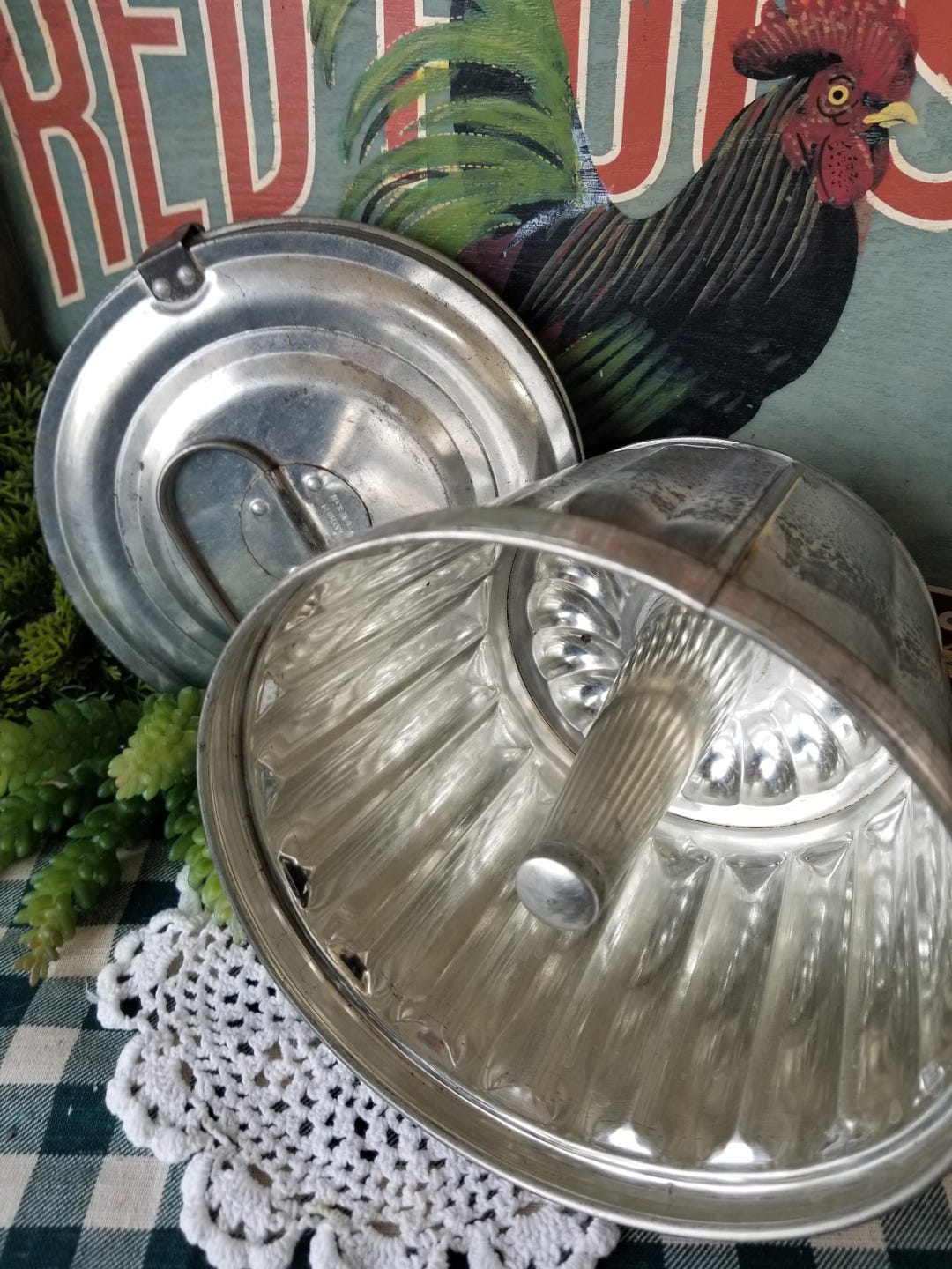 Rustic Farmhouse Steamed Pudding Mold. This Aged Pudding Mold is a ...