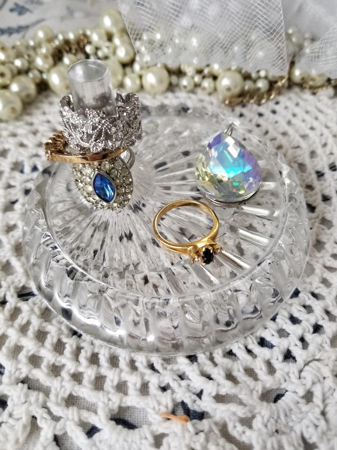 Choose From Three of These Vintage Crystal Ring Dishes. These Sparkling ...