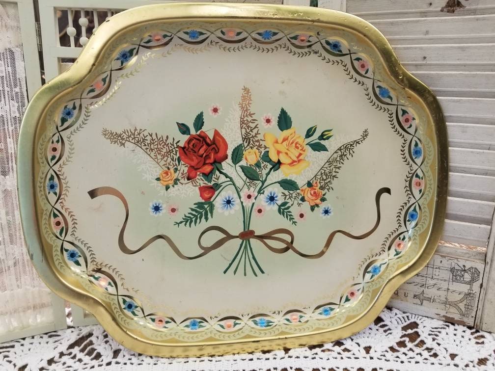 Antique Tin Trays - Etsy