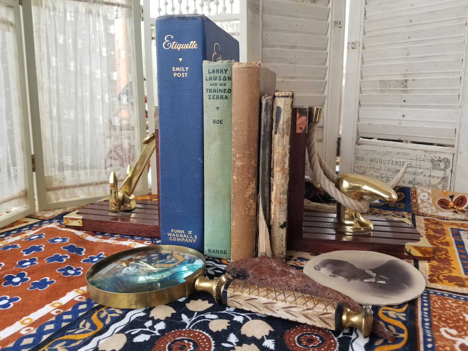 Pair of Charming Nautical Themed Bookends. These Two Nautical Bookends ...