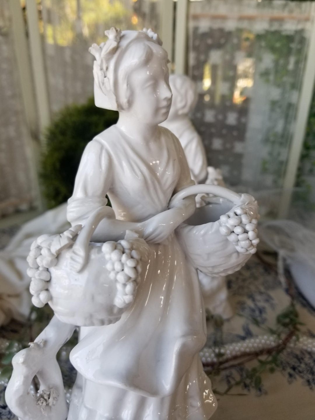 Pair of Gorgeous White Italian Porcelain Figurines. This Young Man and ...