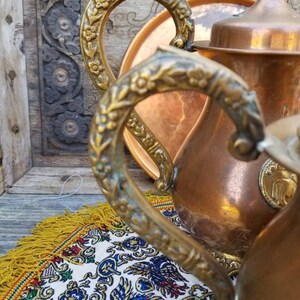 Extraordinary Set of Beautiful Rustic Moroccan Gazelle Copper and Brass ...