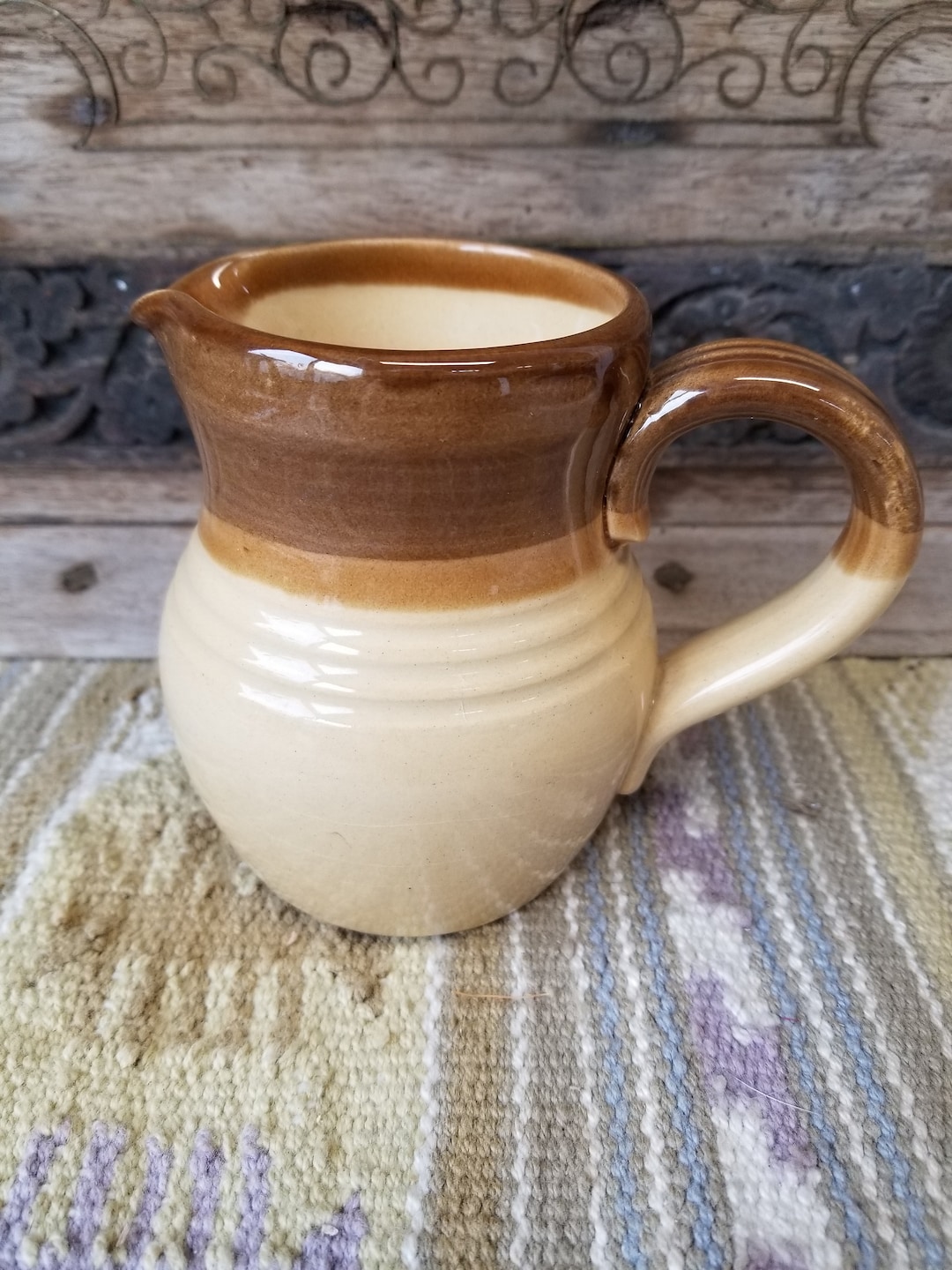 Charming Rustic Farmhouse TG Green Stoneware Cream Pitcher. - Etsy