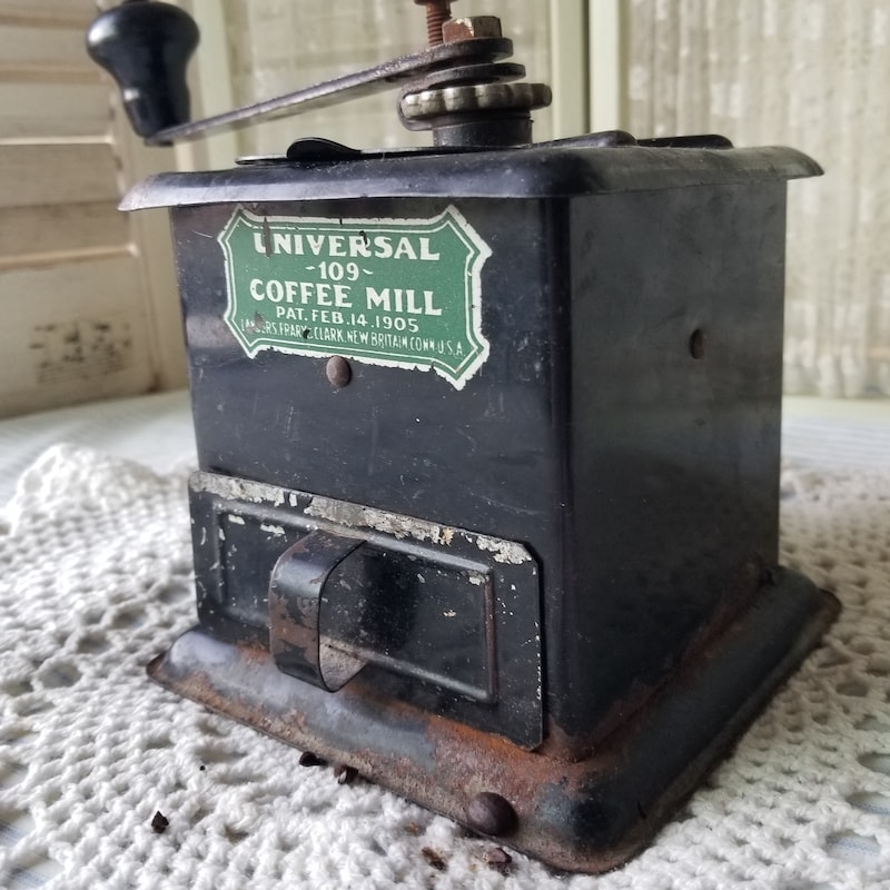 Hand Crank Coffee Grinder Antique - Etsy