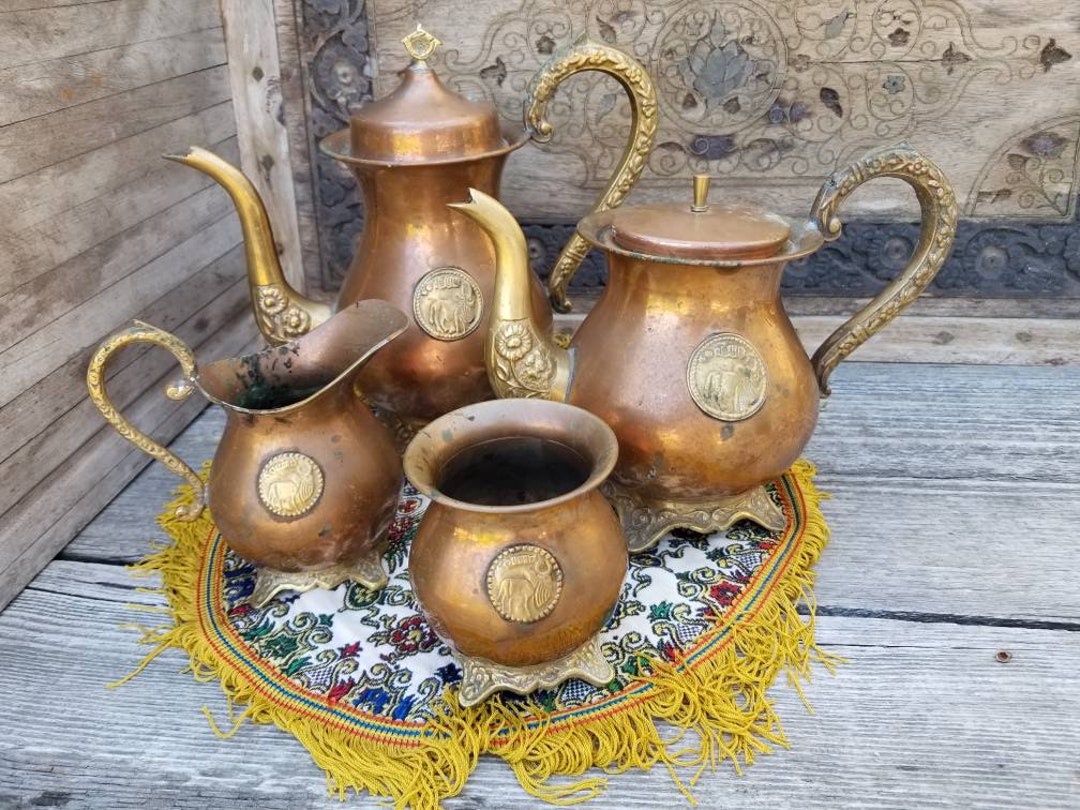 Extraordinary Set of Beautiful Rustic Moroccan Gazelle Copper and Brass ...