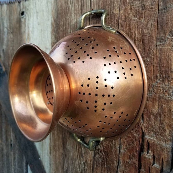 Copper Colander - Etsy