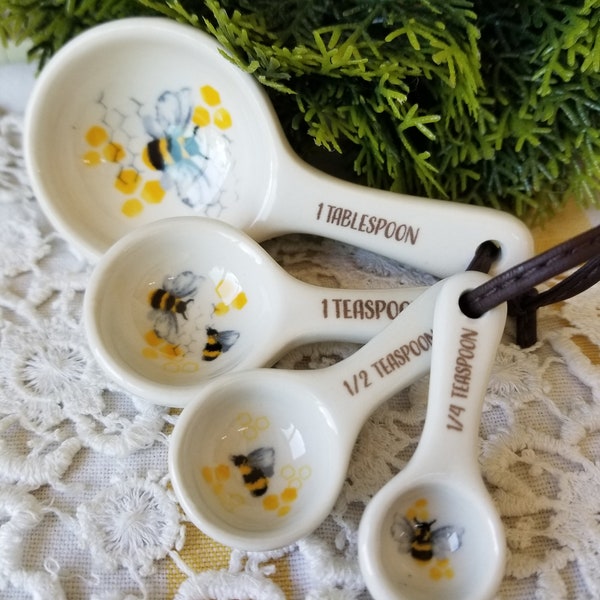 Ceramic Measuring Spoons - Etsy