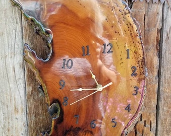 Wood Slab Clock - Etsy