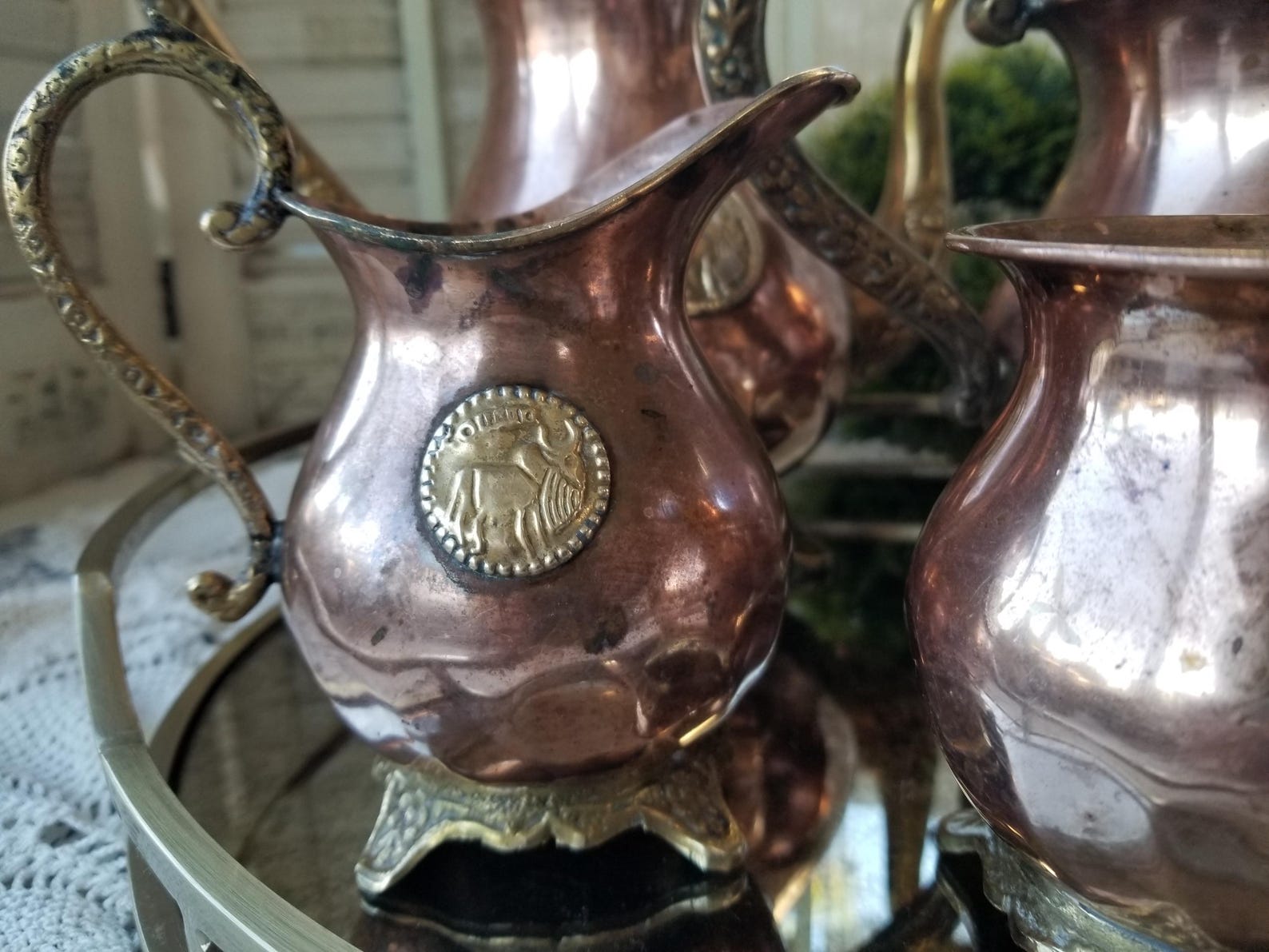 Extraordinary Set of Beautiful Rustic Moroccan Gazelle Copper and Brass ...