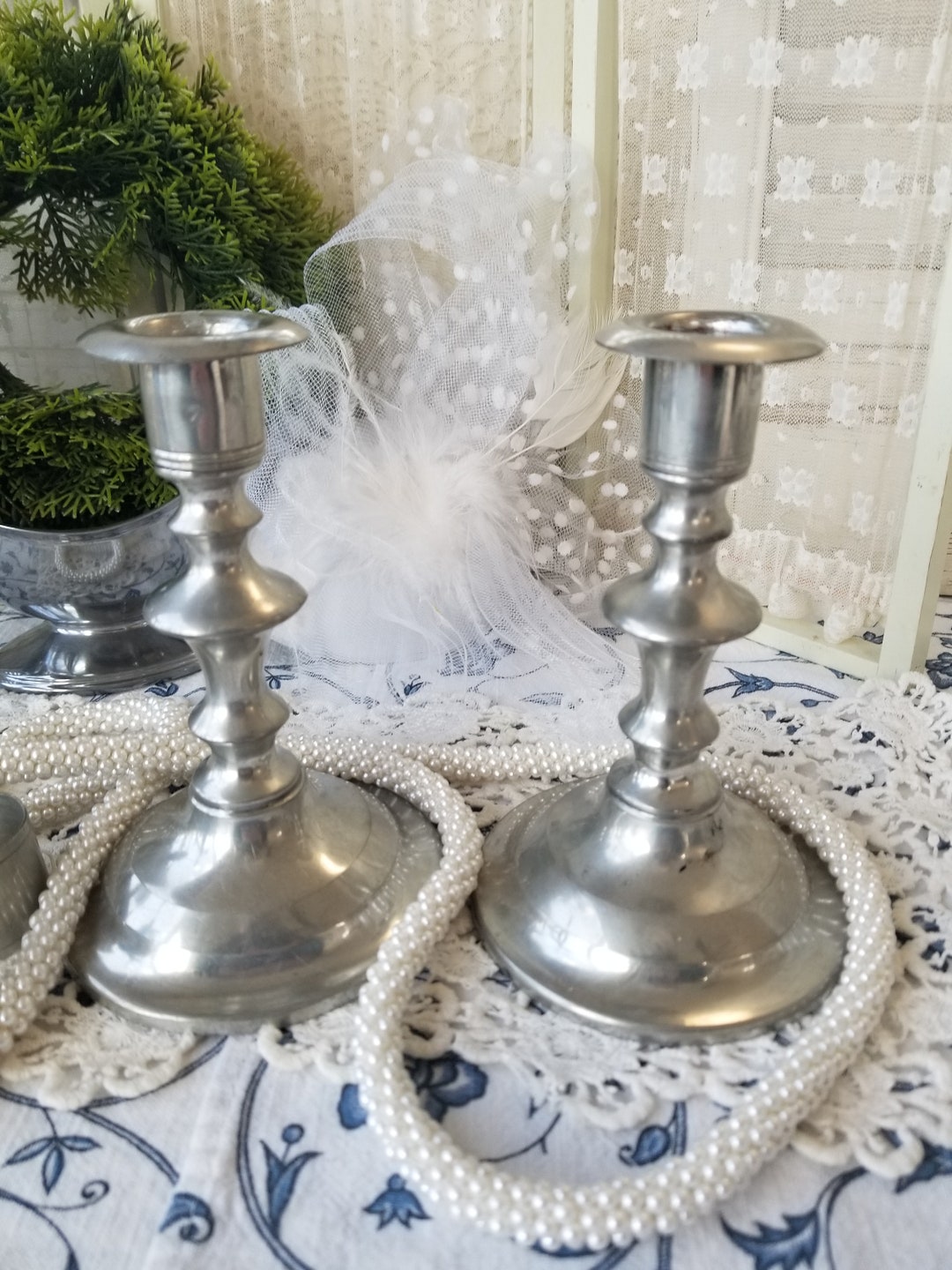 Colonial Inspired Stieff Pewter Candlesticks. These Two Charming ...