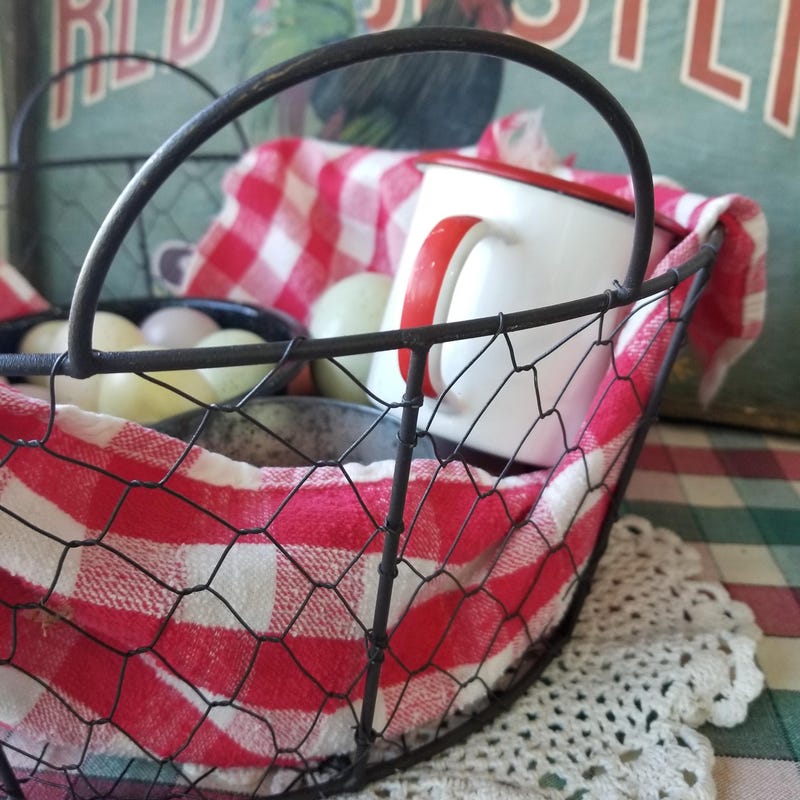 Rustic Wire Basket - Etsy