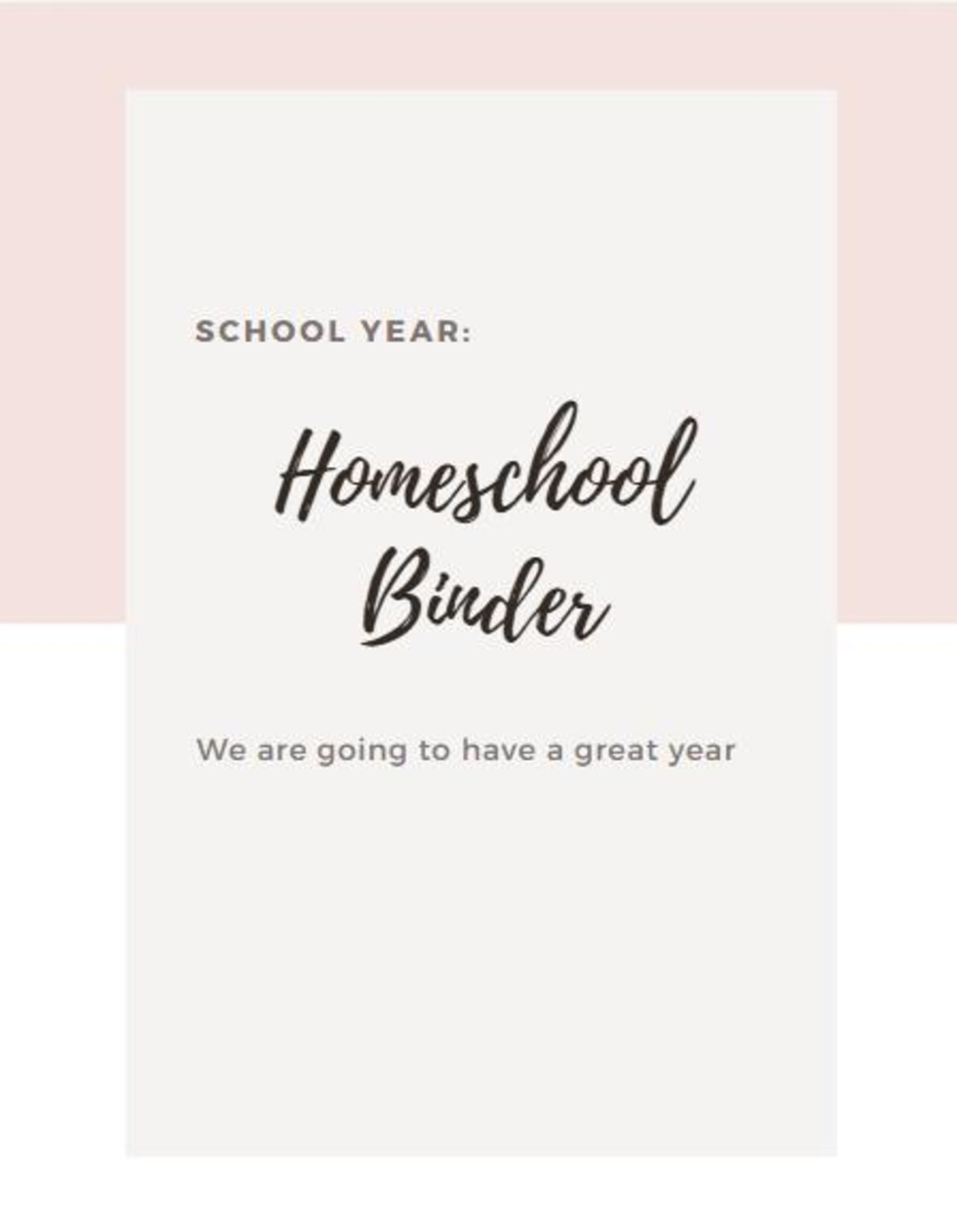 Homeschool Binder Digital Download, Homeschool Organization, Homeschool ...