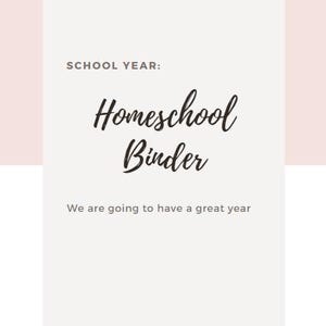Homeschool Binder Digital Download, Homeschool Organization, Homeschool ...