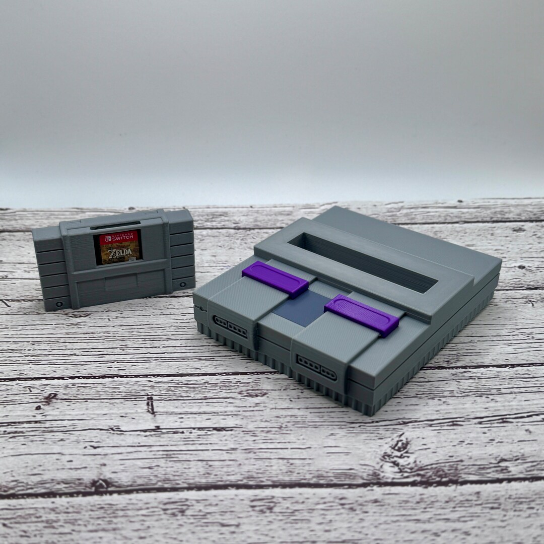 Retro SNES Style Switch Game Stand, Nintendo, Desk Organizer, 3d ...