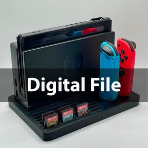 Simple Switch Station With Joycon Holder STL Files | 3D Printing | Game ...