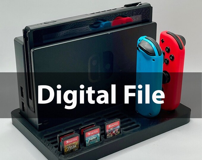 Simple Switch Station With Joycon Holder STL Files | 3D Printing | Game ...