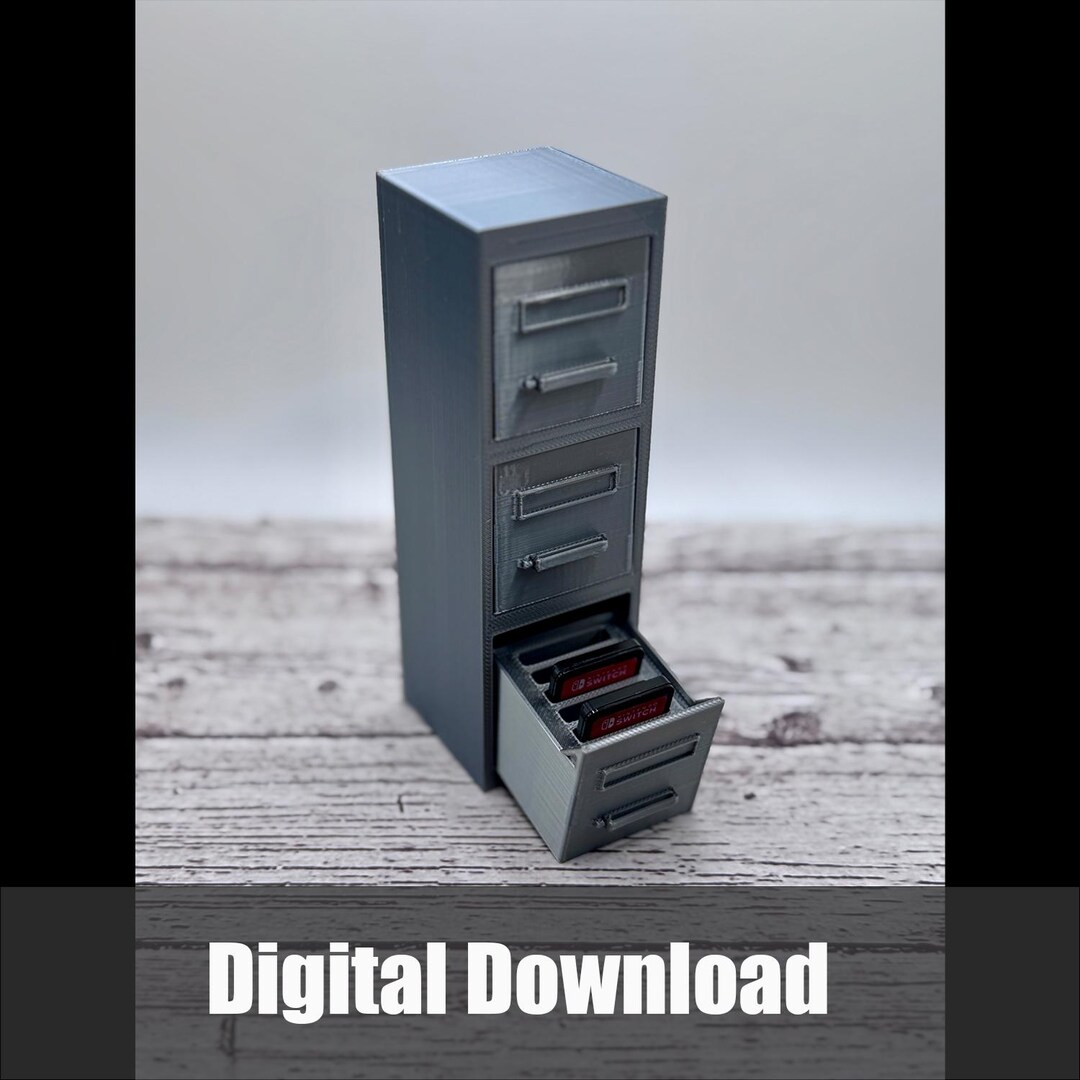 Mini Filing Cabinet 3D Printing Digital File Video Games - Etsy