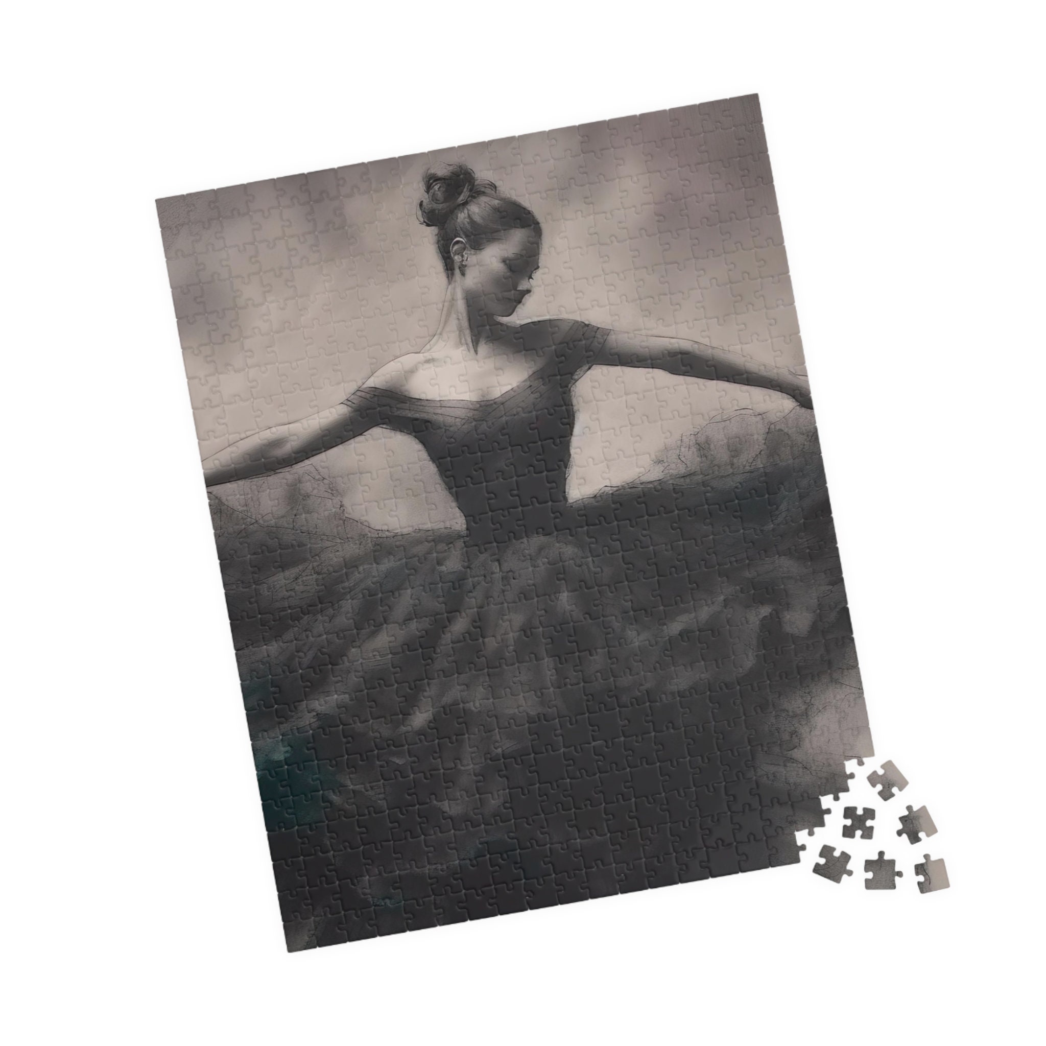 Ballet Dancer Puzzle Black & White Artwork Engaging and Challenging ...