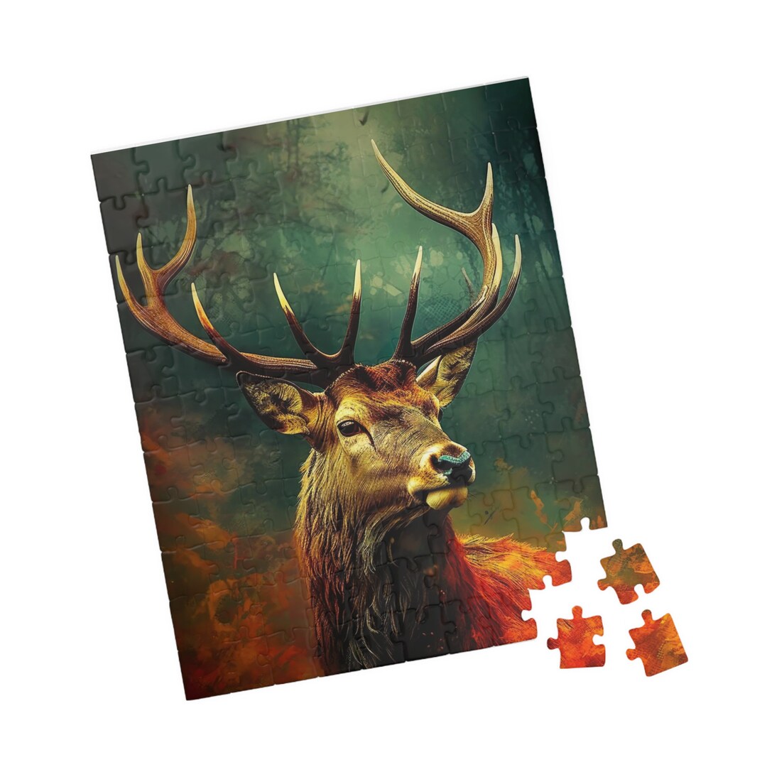Puzzle|dramatic Style Deer Artwork | Captivating Puzzle for Art ...