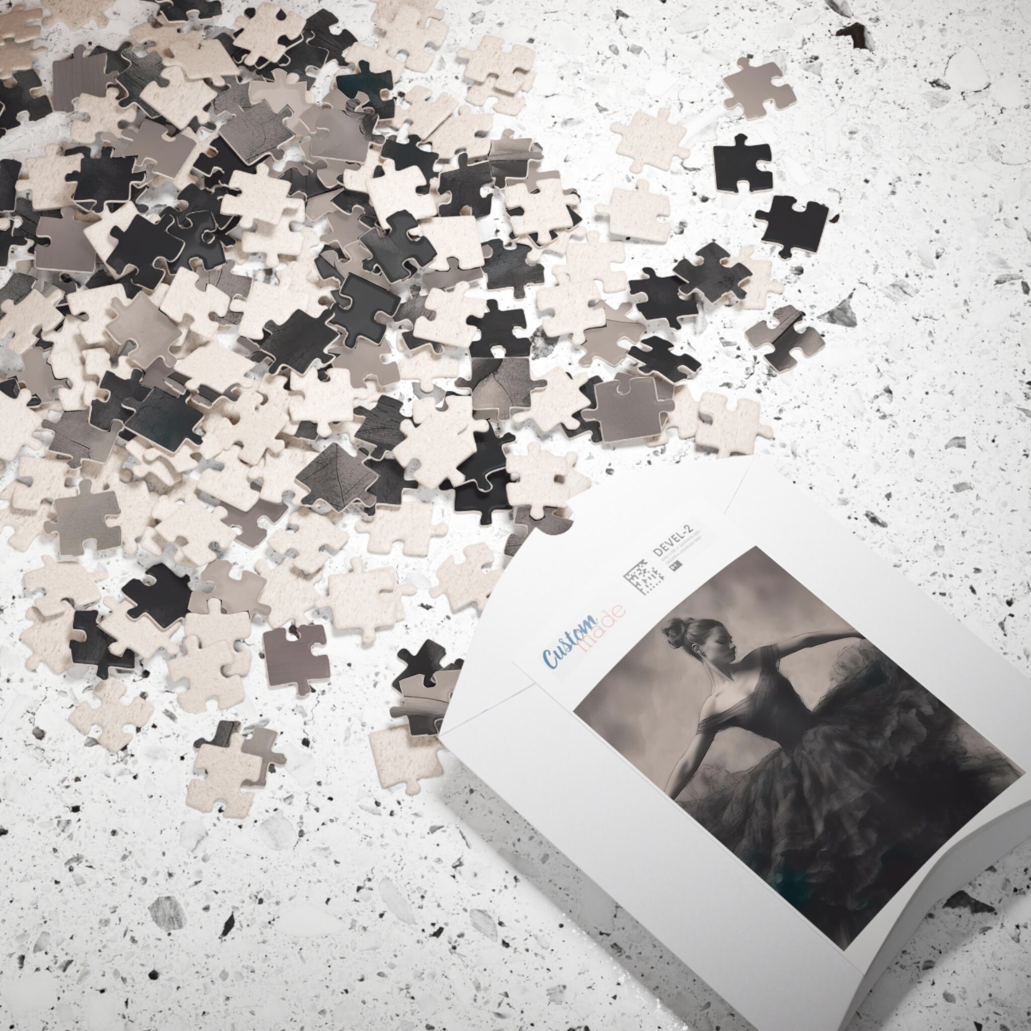 Ballet Dancer Puzzle Black & White Artwork Engaging and Challenging ...