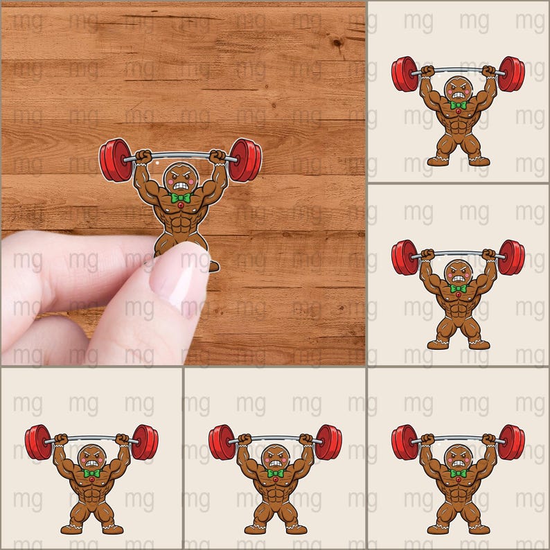 Gingerbread Man Lifting, Digital Download, Gym Lover Gift, Christmas ...